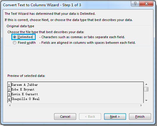 How to extract middle name only or split names from full name in Excel?