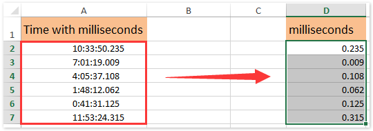 How To Extract Milliseconds From Time In Excel 