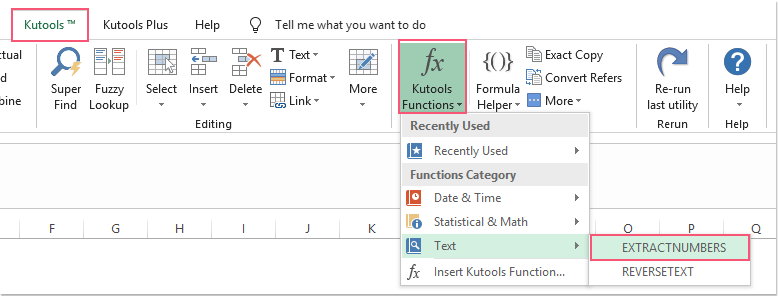 How to extract number only from text string in Excel?