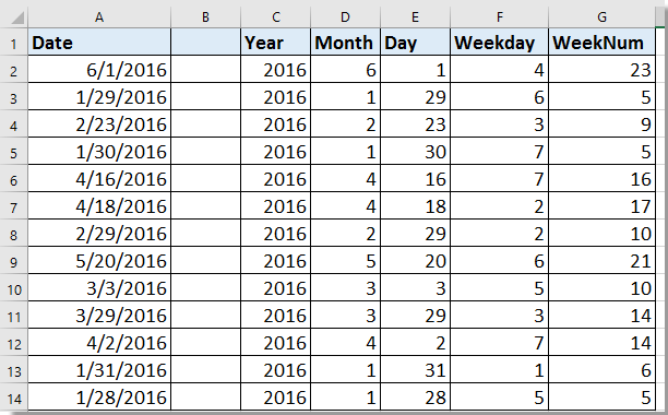 How To Quickly Extract Part Of Date From Cell In Excel 