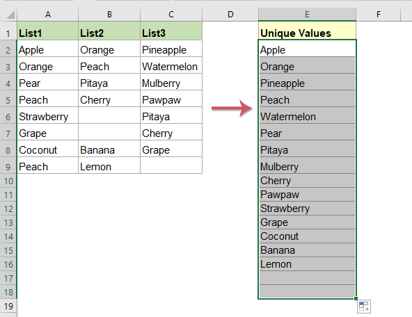 How To Extract Unique Values From Multiple Columns In Excel 