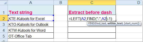How To Extract Text Before Or After Dash From Cells In Excel 