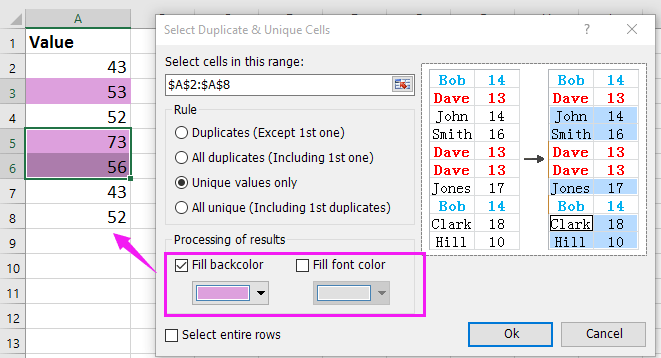 How to extract unique values from list in Excel?