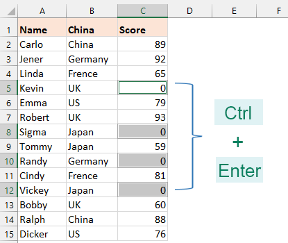 Excel에서 빈 셀을 위의 값 또는 0으로 채우기 - 단계별 가이드