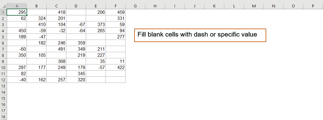 How To Fill Blank Cells With Dash In Excel 