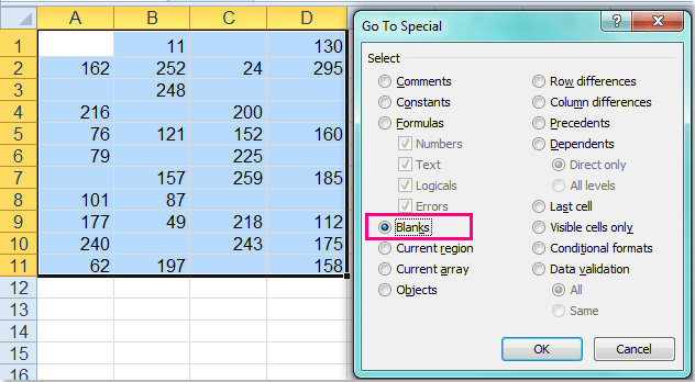 How To Fill blank cells With dash In Excel 