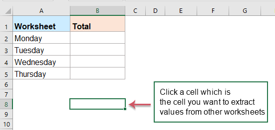 How to reference same cell from multiple worksheets in Excel?