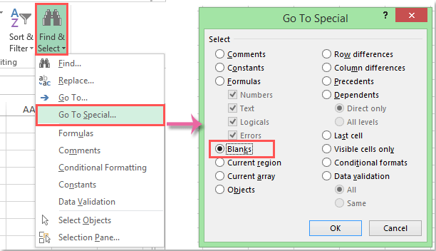 How To Fill Blank Cells With 0 Or Other Specific Value In Excel 