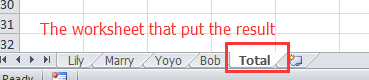 How to autofill same cell from different sheets to a sheet in Excel?