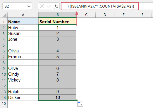 how-to-auto-fill-serial-numbers-and-skip-blanks-in-a-list-of-cells