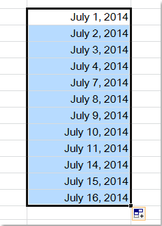 How to fill weekdays or weekends only in Excel?
