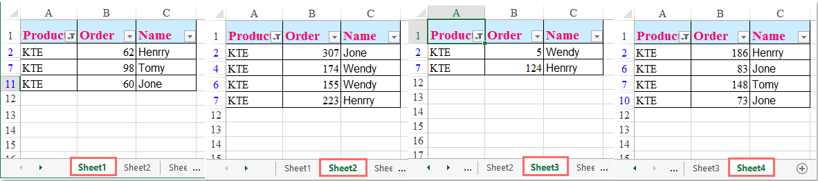 How To Apply Same Filter To Multiple Sheets In Excel 