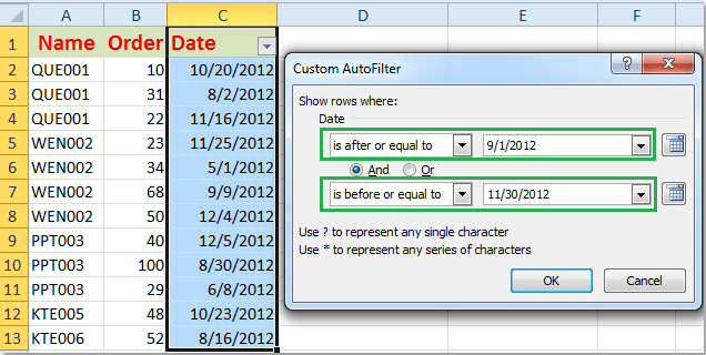 How To Filter Dates Between Two Specific Dates In Excel 