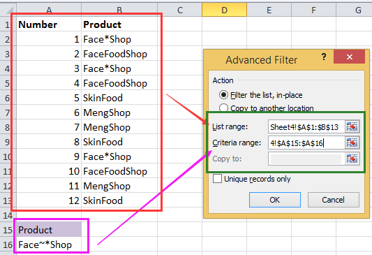How To Filter With Multiple Criteria Or Wildcard In Excel