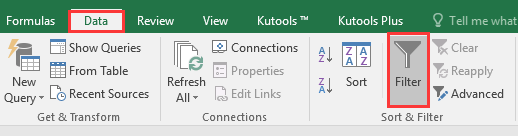 How to filter column data by a certain prefix in Excel?