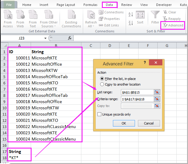 How To Filter Data Based On Substring In Excel 