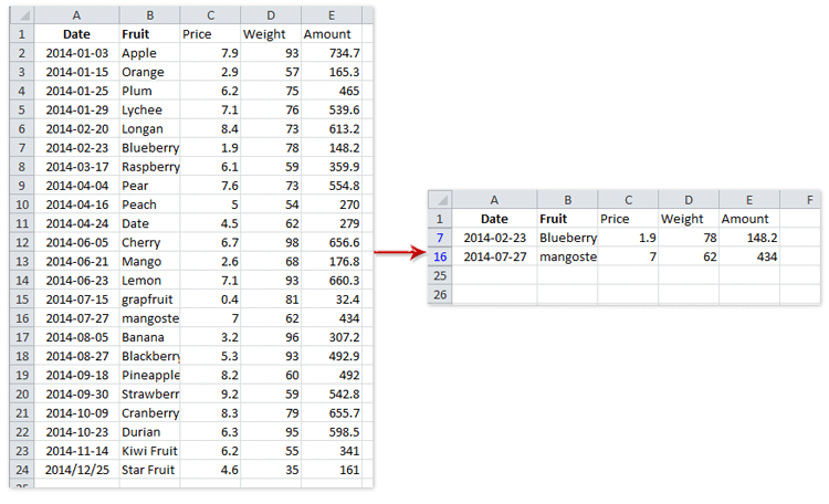 How to filter weekdays and weekend days in Excel?