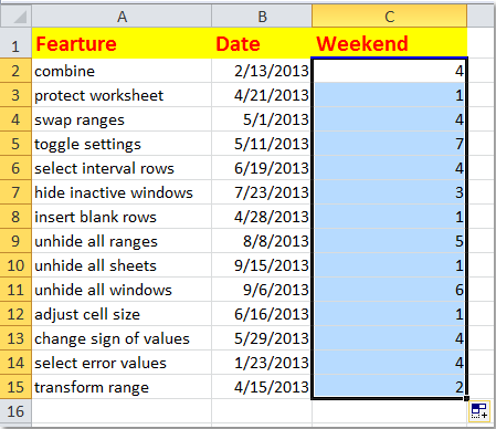 How to filter weekdays and weekend days in Excel?