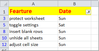 How to filter weekdays and weekend days in Excel?