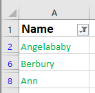 How to filter data based on the font size in Excel?