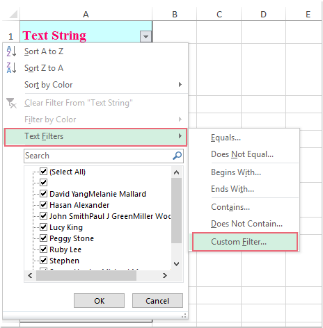 How to filter all cells with line break or carriage return in Excel?