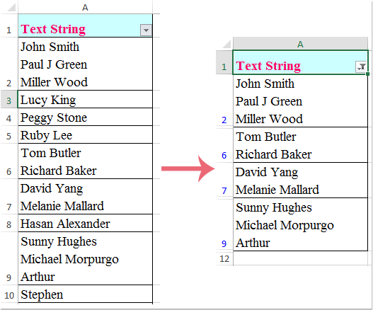 How to filter all cells with line break or carriage return in Excel?
