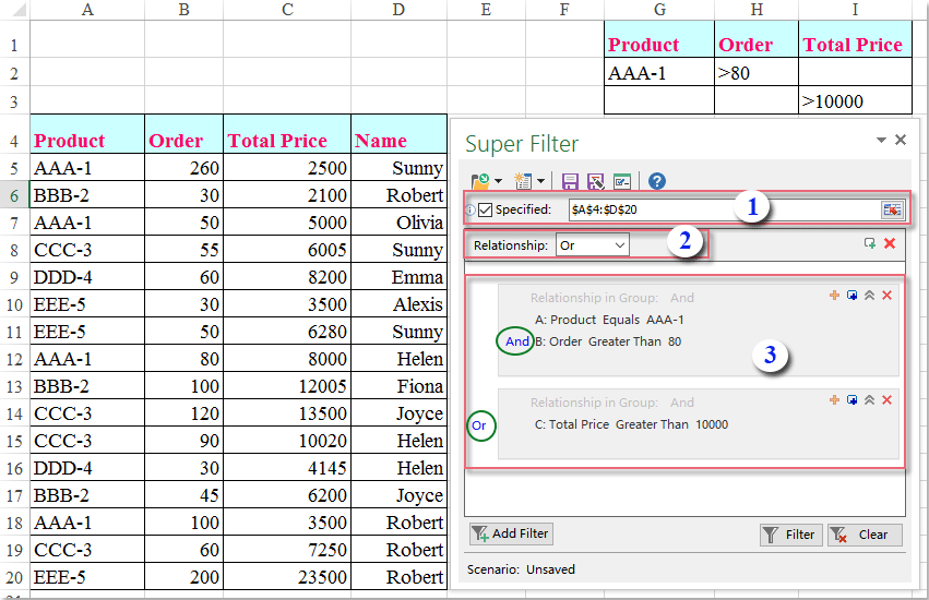 How To Filter Multiple Columns Simultaneously In Excel 