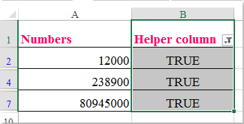 How to filter numbers end with a specific number in Excel?
