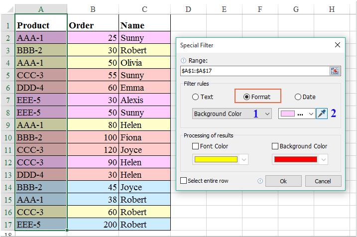 How To Filter Or Select Cells By Cell Color In Excel 