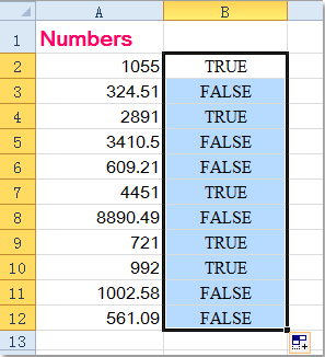 How to filter only integers (whole numbers) or decimal numbers in Excel?