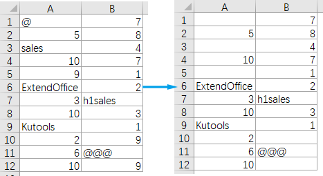How to find and delete multiple matches at once in Excel?