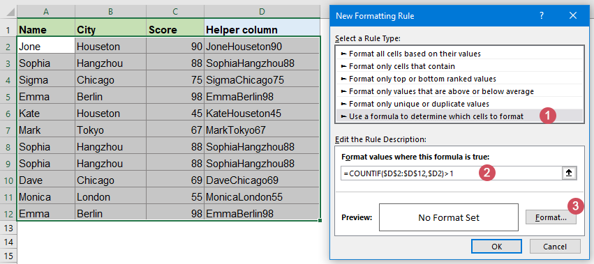 How To Find And Highlight Duplicate Rows In A Range In Excel 