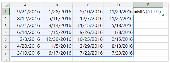 How To Find Earliest And Latest Dates In A Range In Excel 