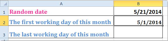 How To Find First Last Day Or Working Day Of A Month In Excel