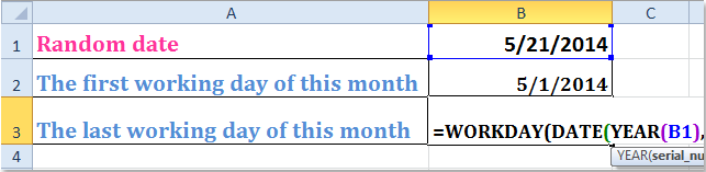 How to find first / last day or working day of a month in Excel? How to find first / last day or working day of a month in Excel?