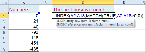 how-to-find-the-first-last-positive-negative-number-in-excel