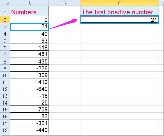 How To Find The First Last Positive Negative Number In Excel