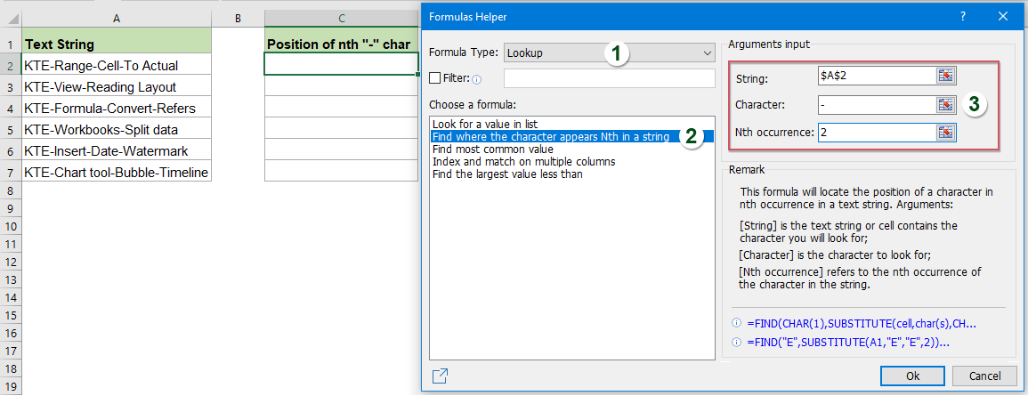 How To Find The First Last Or Nth Occurrence Of A Character In Excel