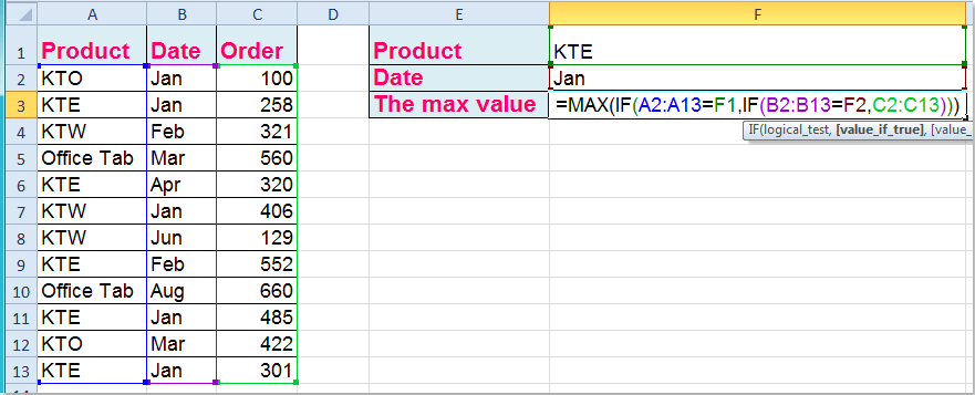 how-to-find-the-max-or-min-value-based-on-criteria-in-excel