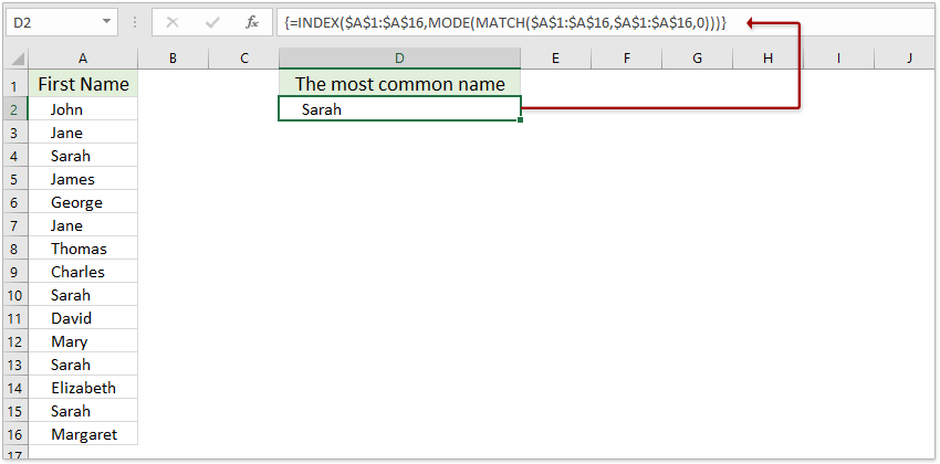 How To Find Most Common Value Number Or Text String From A List In Excel