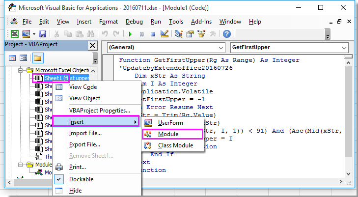 How To Quickly Find The Position Of First Uppercase In Excel Text String 