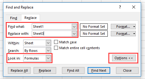 How to move or replace references in Excel formula?