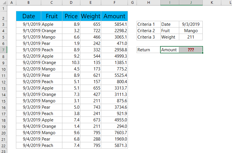 How To Find Value With Two Or Multiple Criteria In Excel 