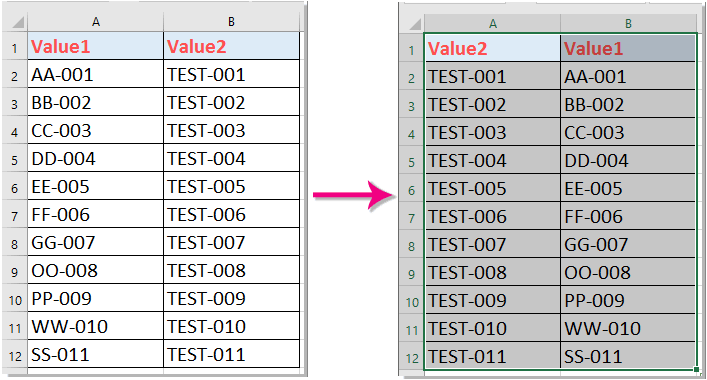 How To Flip Reverse A Column Of Data Order Vertically In Excel