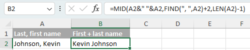 Switch first & last names in Excel: An easy complete guide