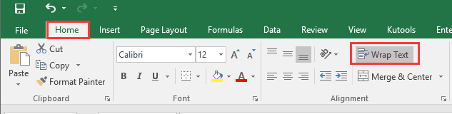 How to force or auto line break within an Excel cell?