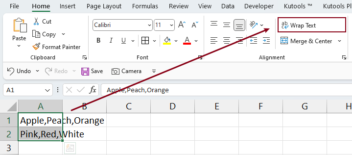 How to force or auto line break within an Excel cell?