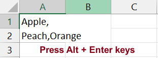 How to force or auto line break within an Excel cell?
