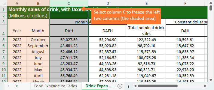 Freeze rows and columns in Excel (Easy tutorial)