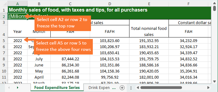 Freeze rows and columns in Excel (Easy tutorial)